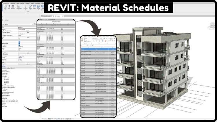 Creating Quantities Material Schedules with Revit – Bill of Quantities BOQ - structuraldetails