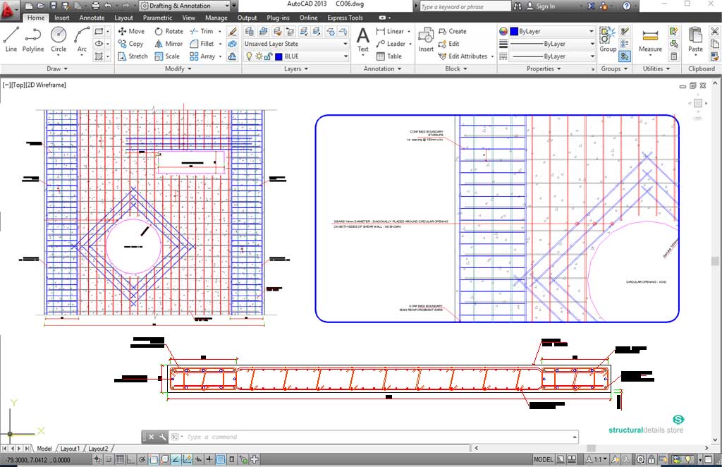 Shear Wall with Void Openings Reinforcement Details – structuraldetails