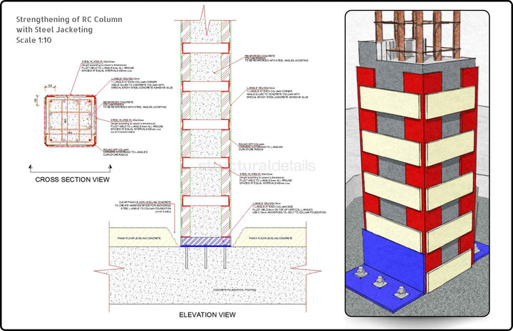 Reinforced Concrete Columns CAD drawings - structuraldetails