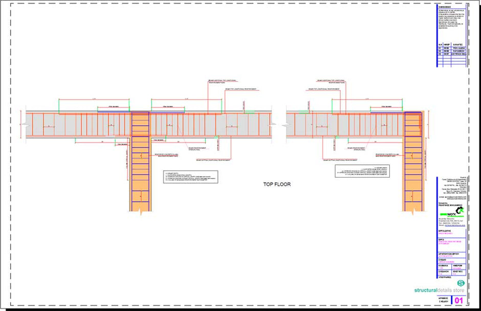 Reinforced Concrete Columns CAD drawings - structuraldetails