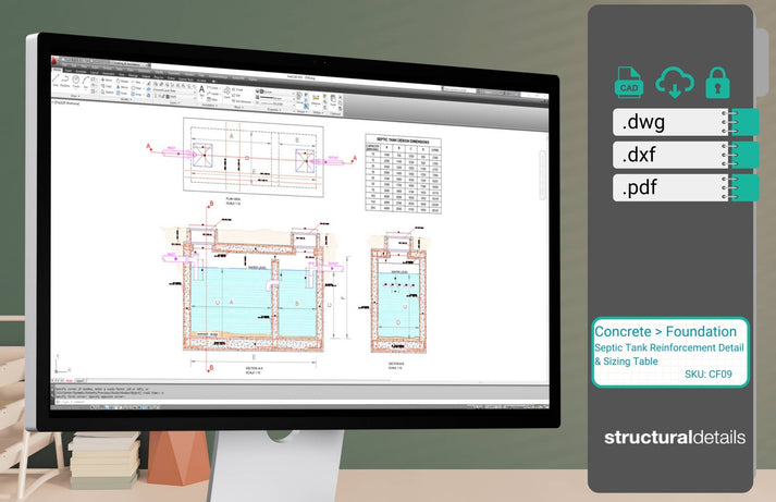 Septic Tank Reinforcement CAD Detail - structuraldetalis ...