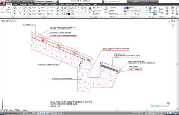 Reinforced Concrete Pitched Roof Bundled Construction Details ...