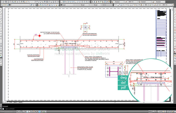 Reinforced Concrete Flat Slab Direct Steel Column Concealed Support ...