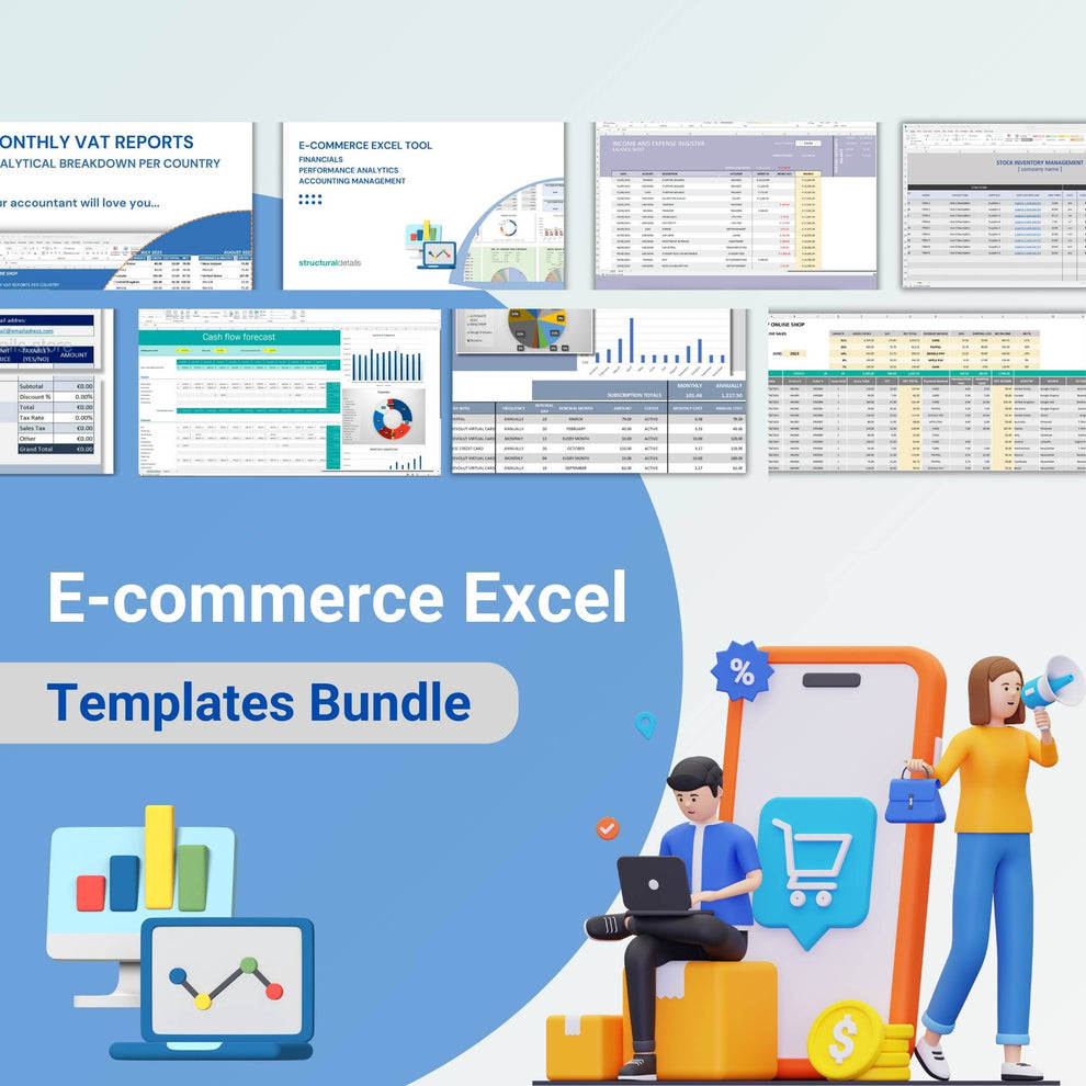 Ecommerce Bundle Excel Templates – structuraldetails