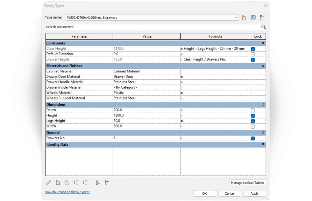 Office Desk Drawer Organizer Cabinet Revit Family - structuraldetails
