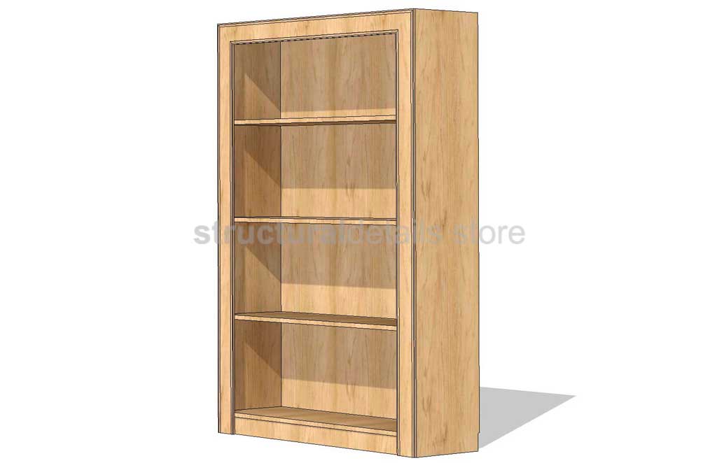 Free Standing Bookcase Parametric Revit Family - structuraldetails