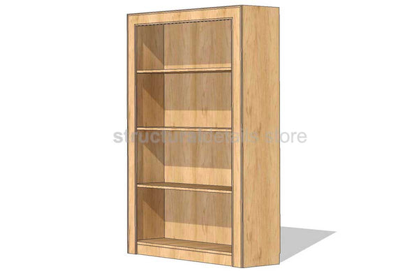 Free Standing Bookcase Parametric Revit Family - structuraldetails