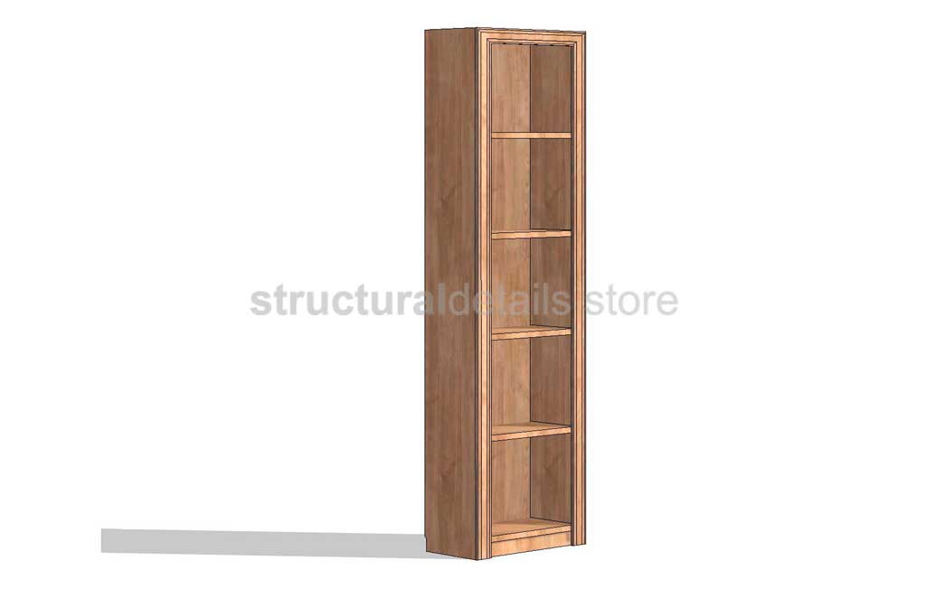 Free Standing Bookcase Parametric Revit Family - structuraldetails