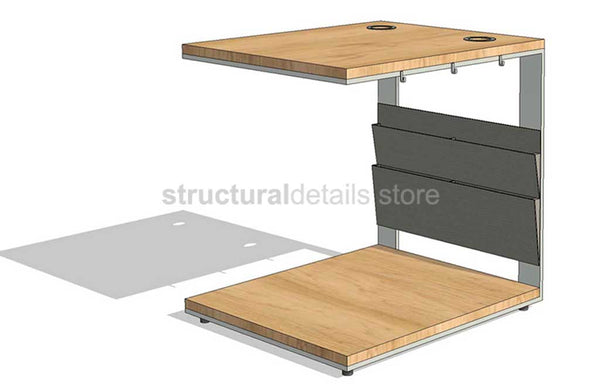 Pool Sunbed Side Table Revit Family - structuraldetails