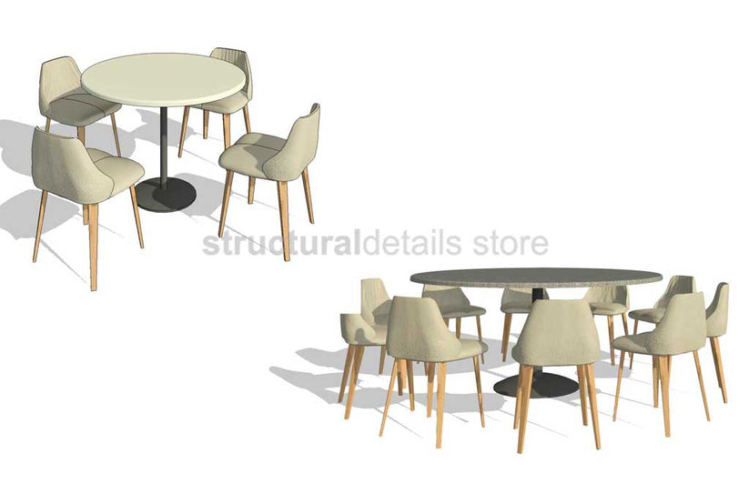 Parametric Revit Round Table and Chair Configuration Setups Family – structuraldetails