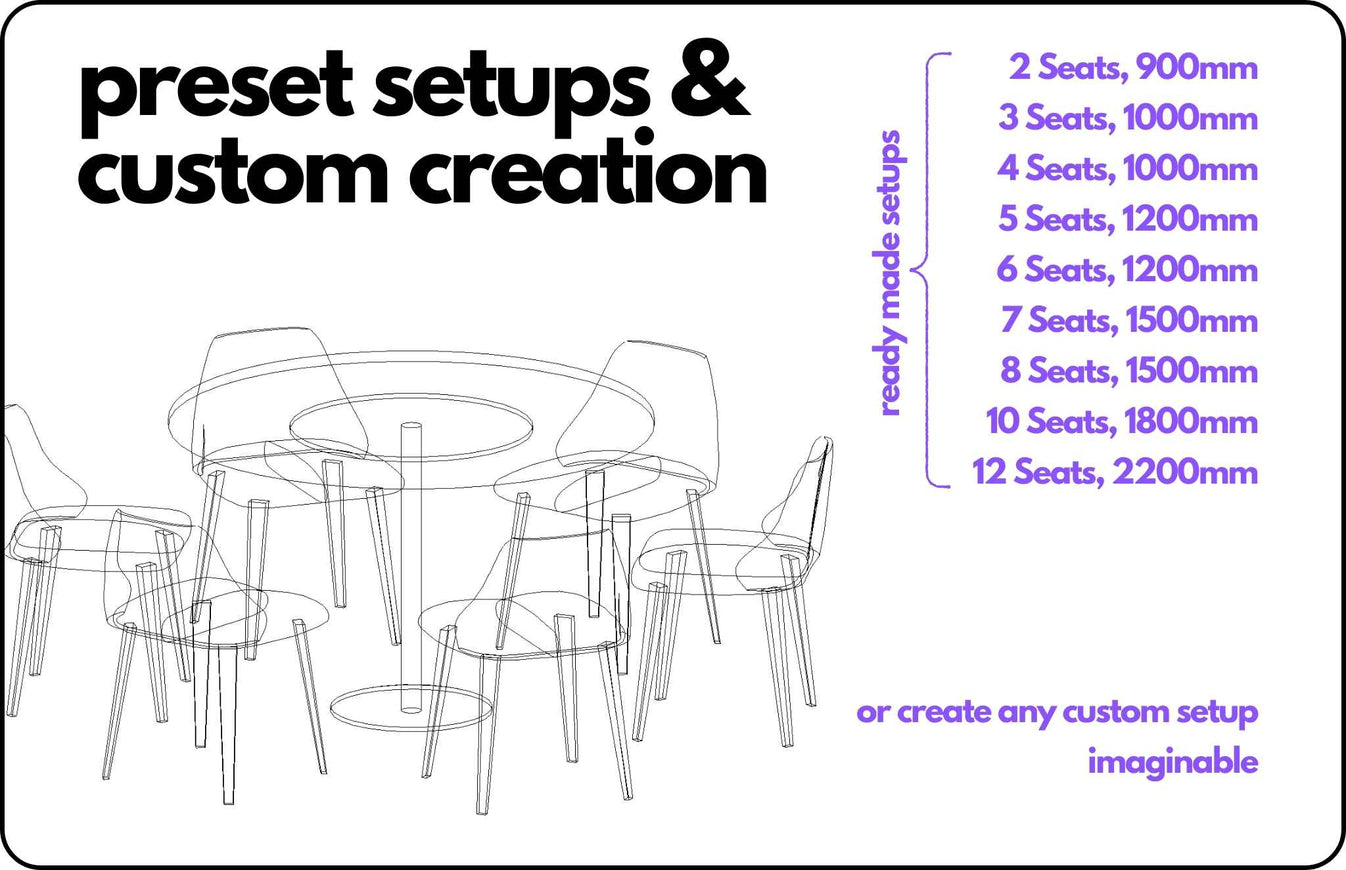 Parametric Revit Round Table and Chair Configuration Setups Family ...