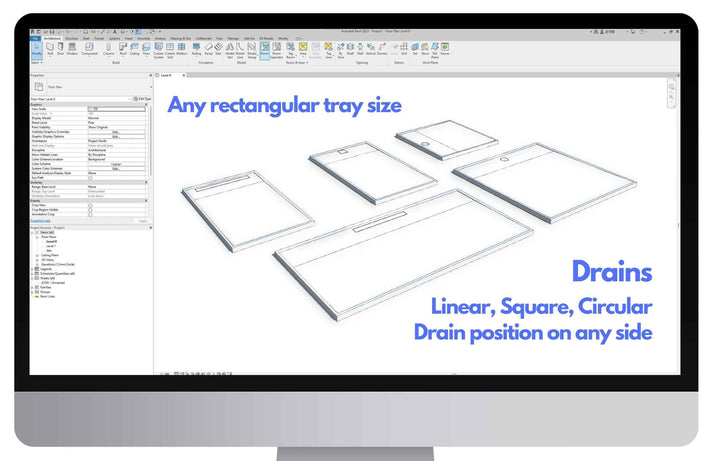 Shower Tray Fully Parametric Revit Family - structuraldetails