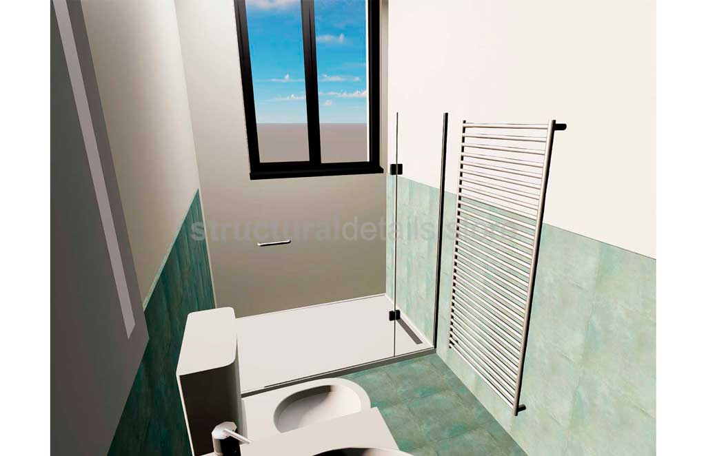 Bathroom Wall Towel Radiator Rail Revit Family - structuraldetails