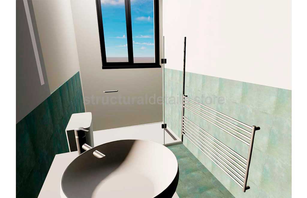 Bathroom Wall Towel Radiator Rail Revit Family - structuraldetails