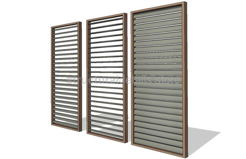 Vertical Sun Screen Louvre Panels Parametric Revit Family ...