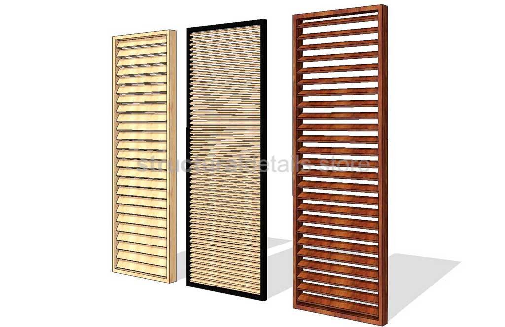 Vertical Sun Screen Louvre Panels Parametric Revit Family ...
