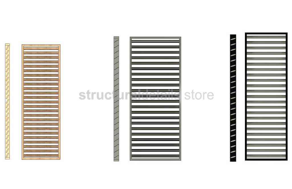 Vertical Sun Screen Louvre Panels Parametric Revit Family ...
