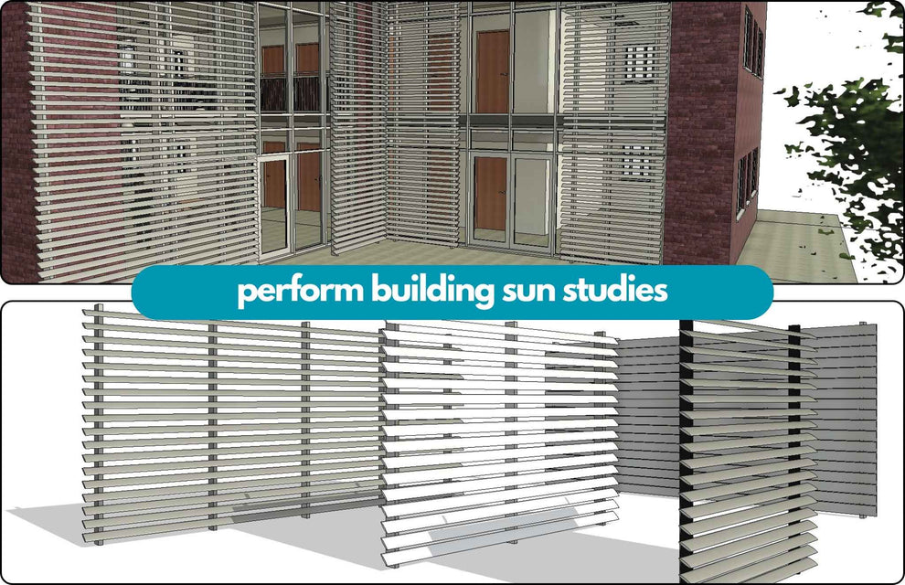 Exterior Aluminium Sun Screen Fixed Louvres Revit Family ...