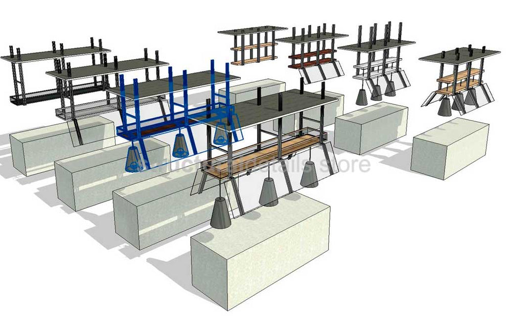 Hanging Shelves Sneeze Guards Revit Family - structuraldetails