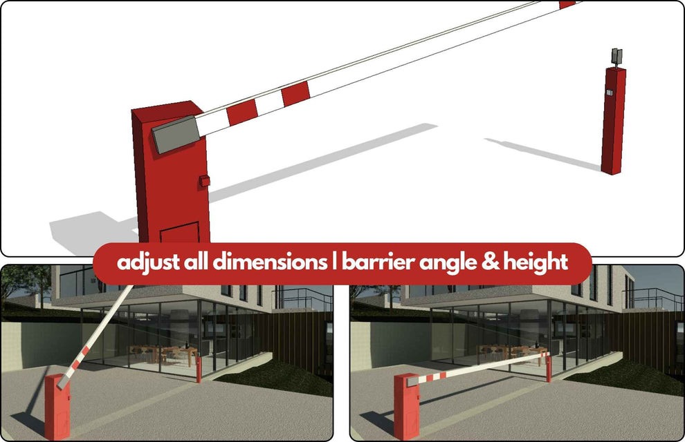 Automatic Gate Barrier Parametric Revit Family - structuraldetails