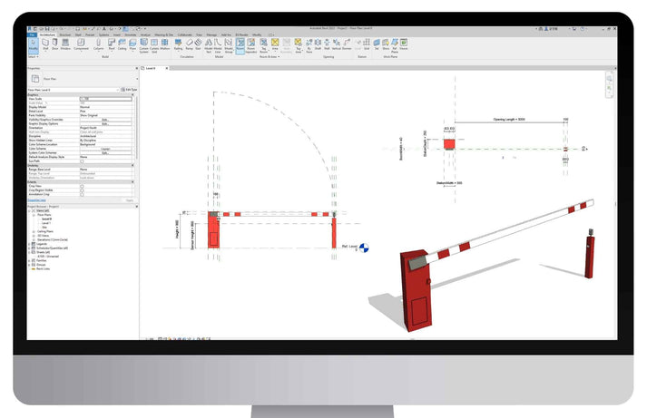 Automatic Gate Barrier Parametric Revit Family - structuraldetails