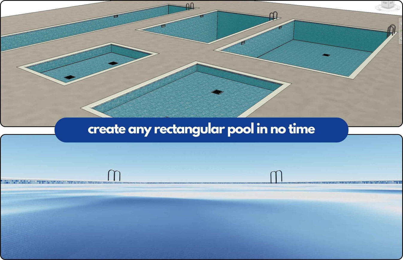 Rectangular Swimming Pools Fully Parametric Revit Family ...