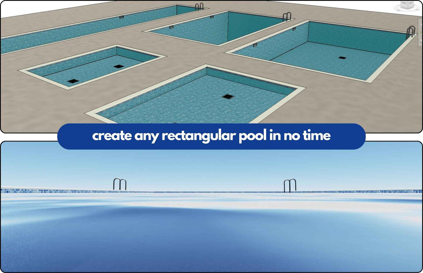 Rectangular Swimming Pools Fully Parametric Revit Family ...