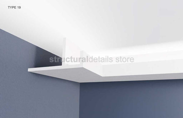Plain Ceiling Cornice Mouldings Revit Profiles Families - structuraldetails