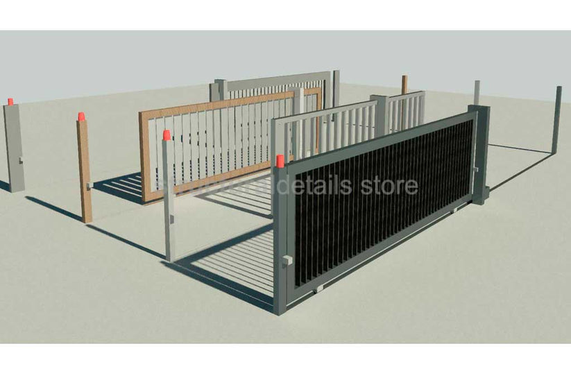 Automatic Sliding Gate Parametric Revit Family - structuraldetails