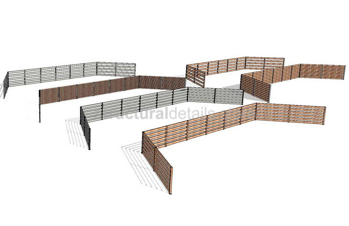 Line Based Parametric Slats Fence Revit Family - structuraldetails