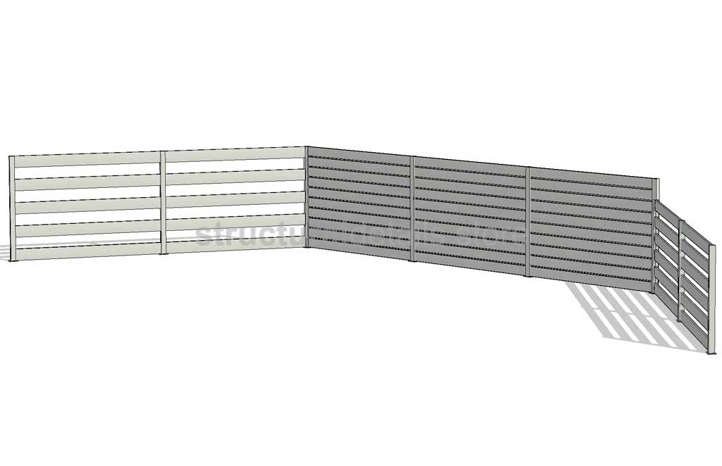 Line Based Parametric Slats Fence Revit Family - structuraldetails