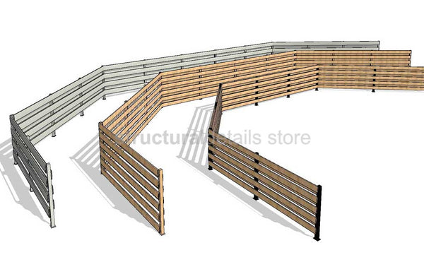 Line Based Double Sided Overlap Slats Fence Revit Family ...