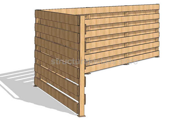 Line Based Double Sided Overlap Slats Fence Revit Family ...