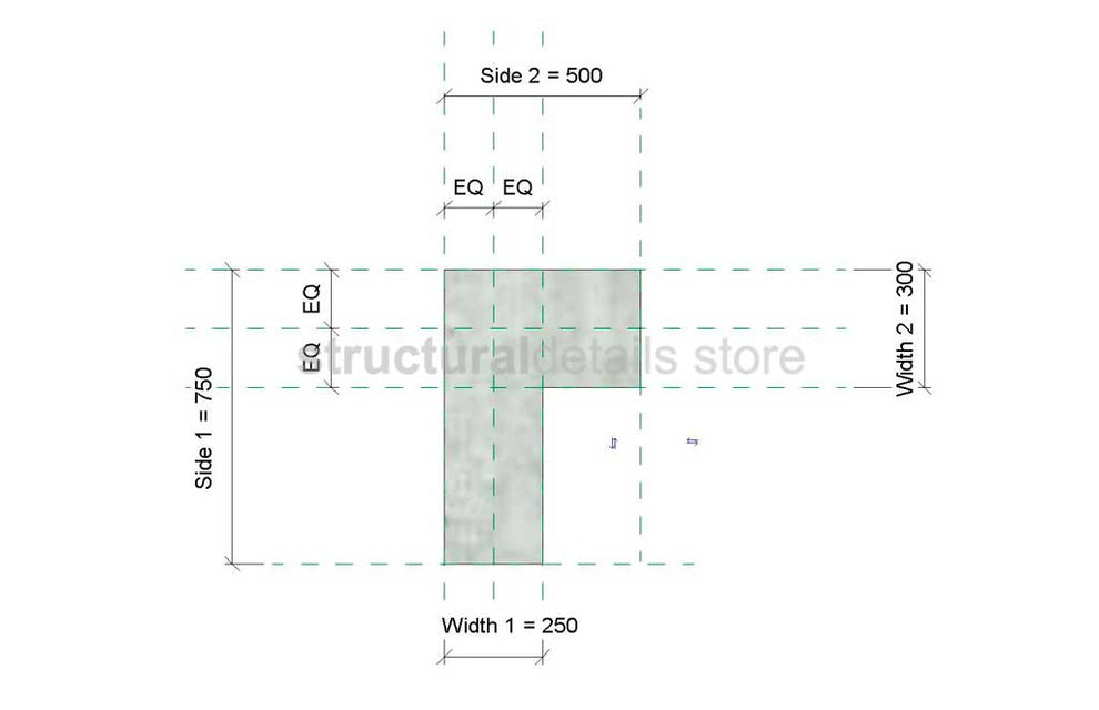 L Shaped Column Parametric Revit Family - structuraldetails