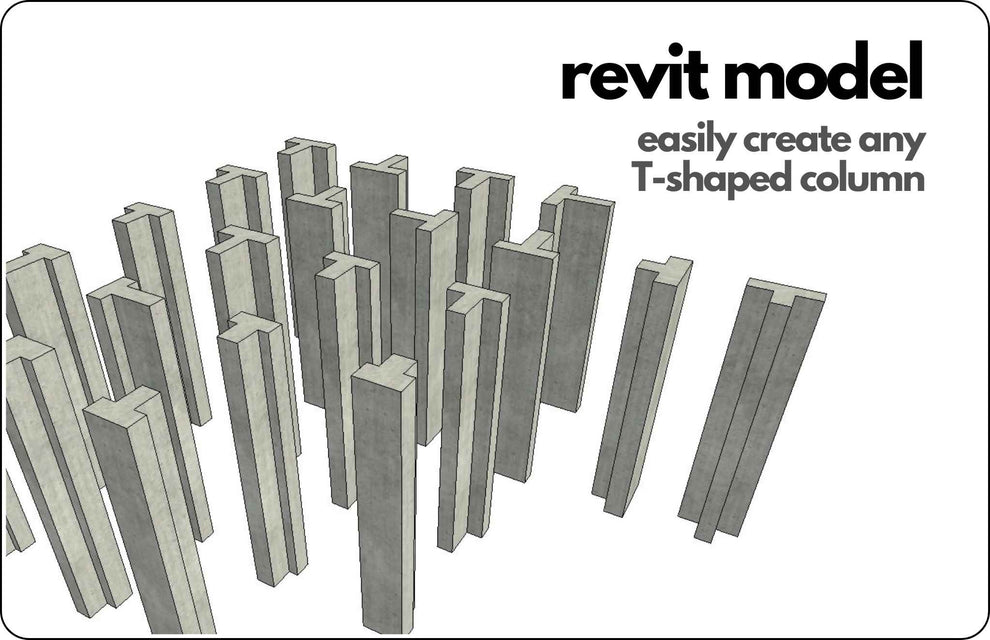 T Shaped Column Parametric Revit Family - structuraldetails