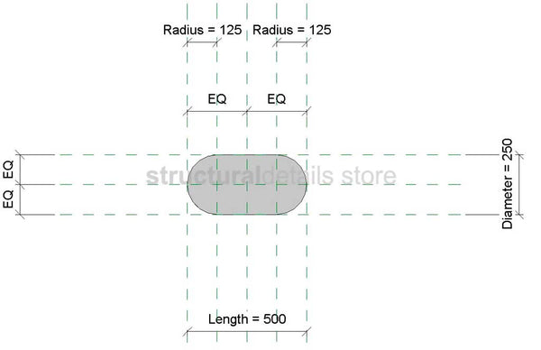 Oval Shaped Column Parametric Revit Family - structuraldetails