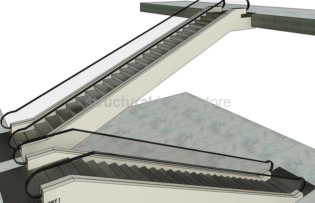 Parametric Two Level Based Escalator Revit Family - structuraldetails
