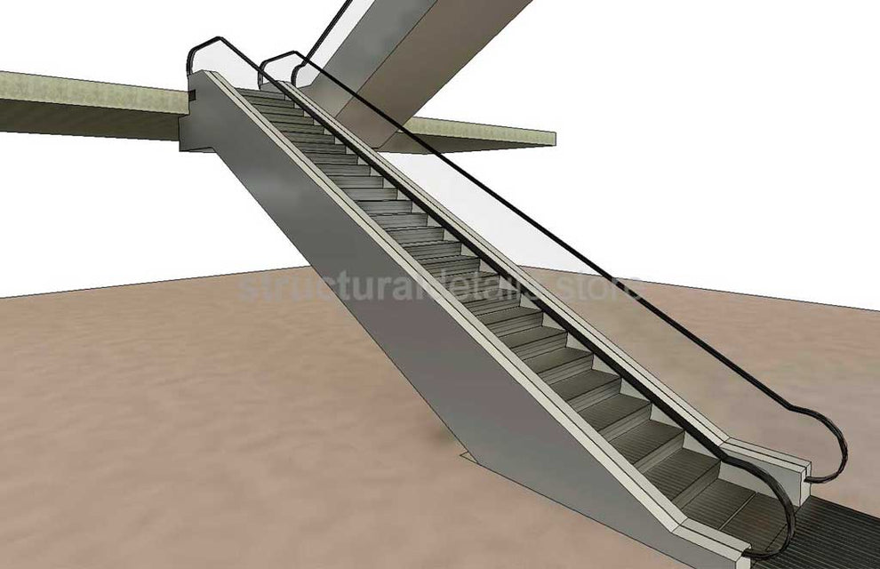 Parametric Two Level Based Escalator Revit Family - structuraldetails
