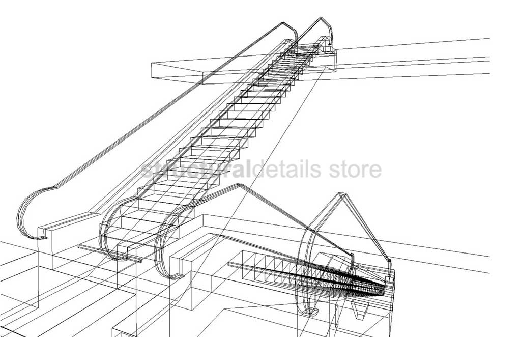 Parametric Two Level Based Escalator Revit Family - structuraldetails