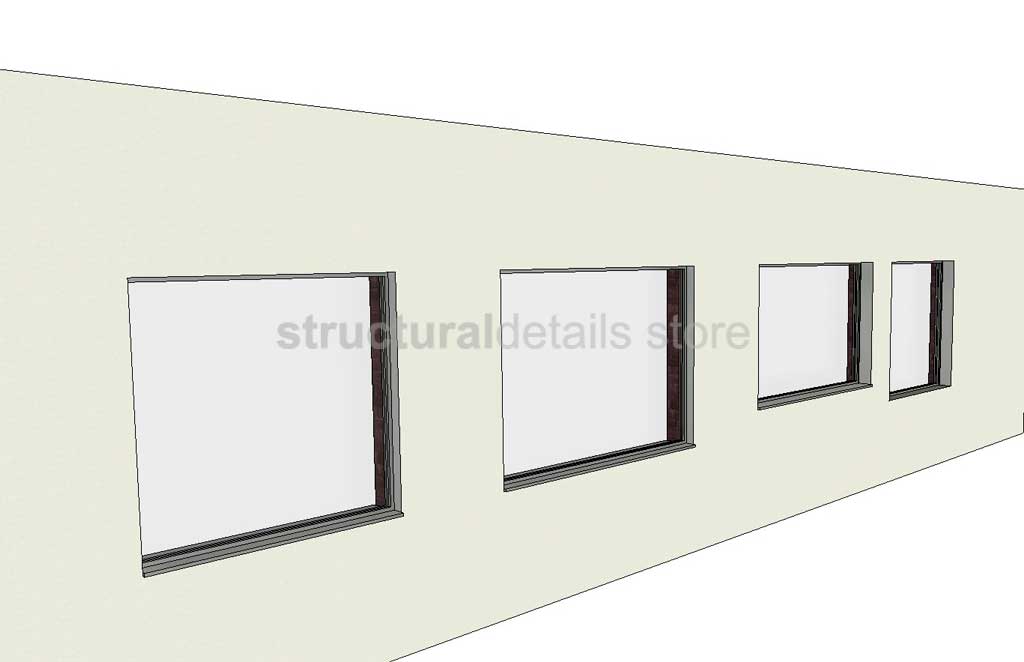 Plain Fixed Window Parametric Revit Family - structuraldetails