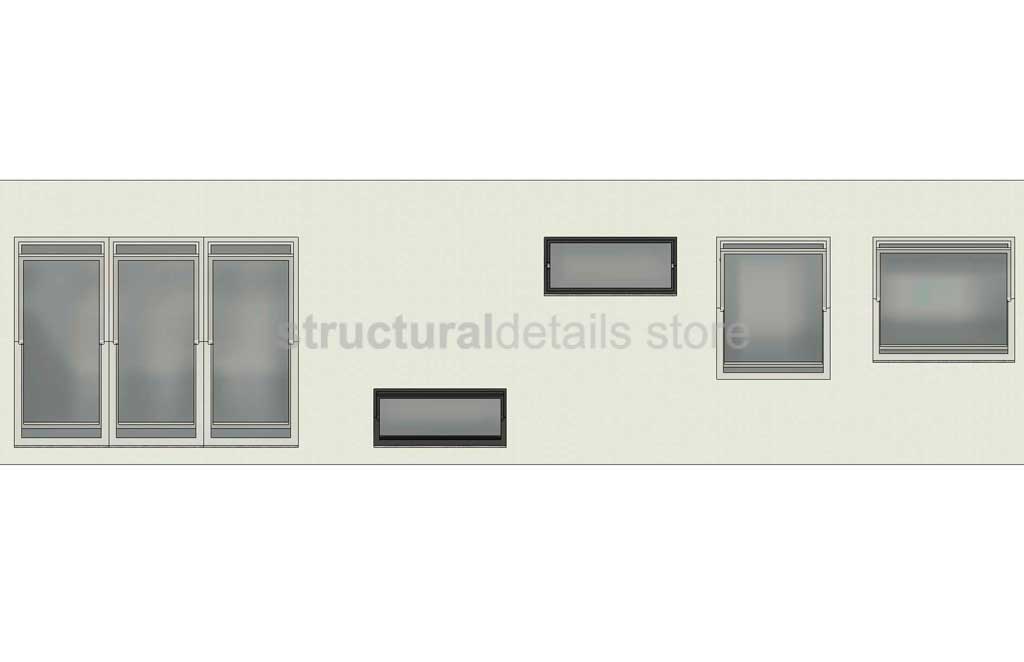 Pivot Window Horizontal Axis Parametric Revit Family - structuraldetails