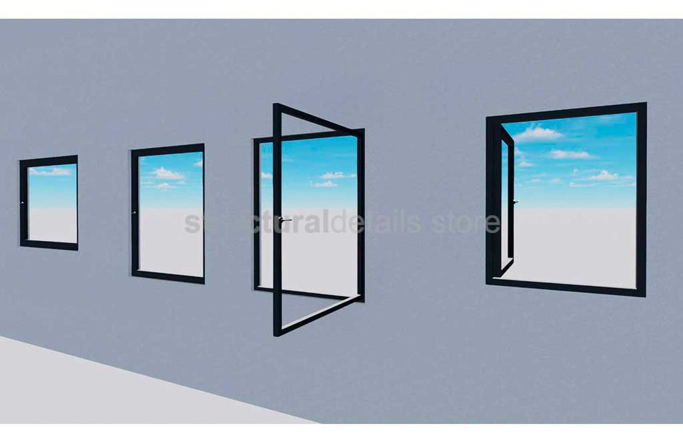 Single Opening Window Parametric Revit Family - structuraldetails