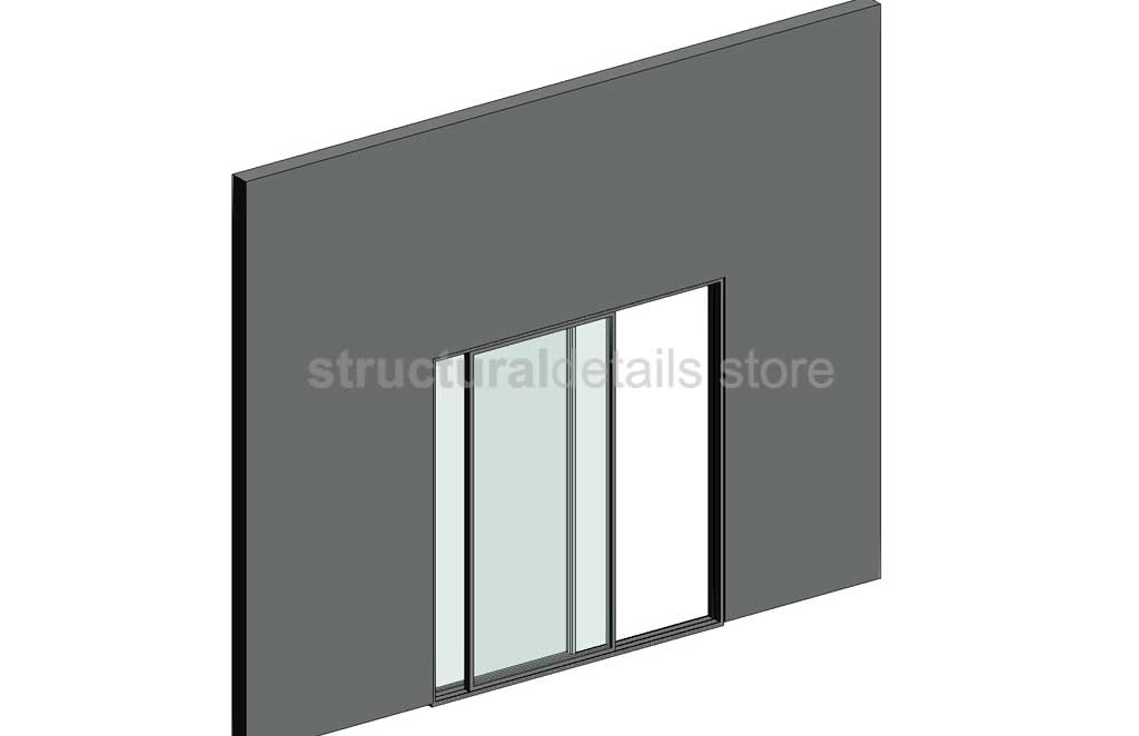 Double Sliding Balcony Door Parametric Revit Family - structuraldetails