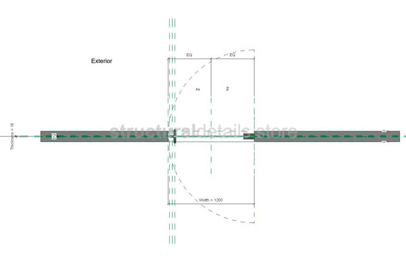 Frameless Glass Door Parametric Revit Family - structuraldetails
