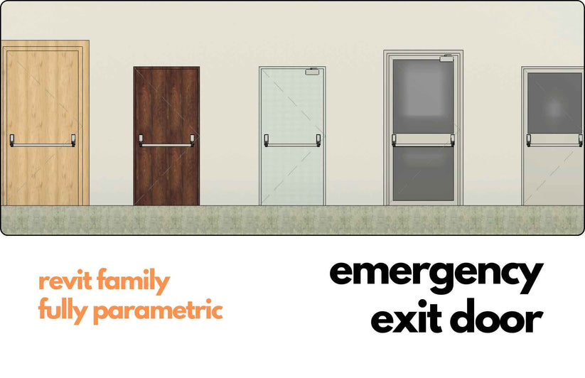 Emergency Exit Door Parametric Revit Family - structuraldetails