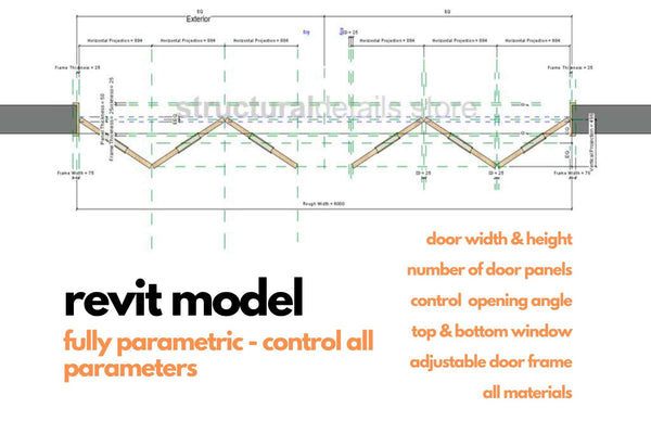 Fully Parametric Double Opening Bi-Fold Doors Revit Family ...