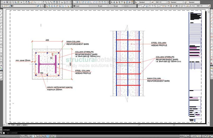 Steel Columns CAD drawing details - structuraldetails – Page 2