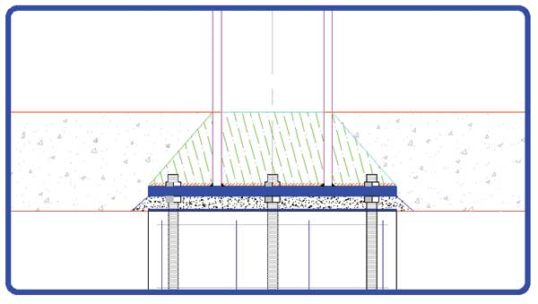 Steel Column Footing Foundation CAD Detail - structuraldetails