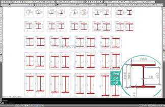 European Wide Flange HEA HEB Profile Steel Sections dwg CAD drawings ...