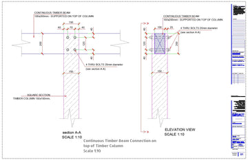 Timber Beams CAD Detailed Drawings - structuraldetails
